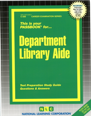 Department Library Aide (Career Examination Series #206) (Spiral bound ...