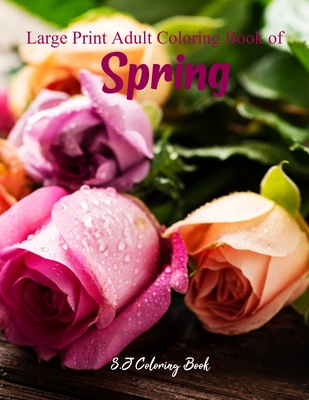 Large Print Adult Coloring Book of Spring: An Easy and Simple Coloring ...