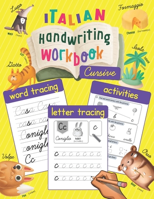 Italian Handwriting Workbook: Cursive: Trace & Learn to Write Italian ...