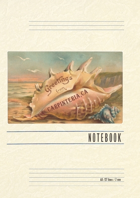 Vintage Lined Notebook Conch Shell Greetings from Carpinteria ...