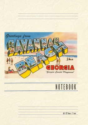 Vintage Lined Notebook Greetings from Savannah Beach (Paperback ...