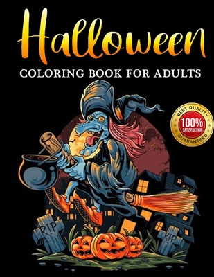 Halloween Coloring Book for Adults: Cats And Bats And Pumpkins Oh My ...