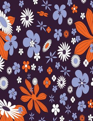 Flower Print Notebook: 8.5 X 11 202 College Ruled Pages (Paperback ...