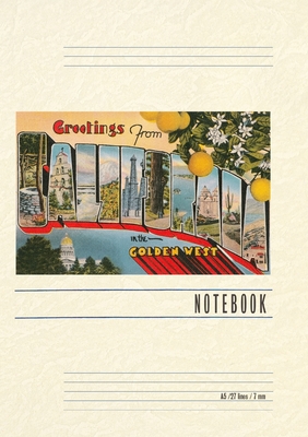 Vintage Lined Notebook Greetings from California (Paperback) | Children ...