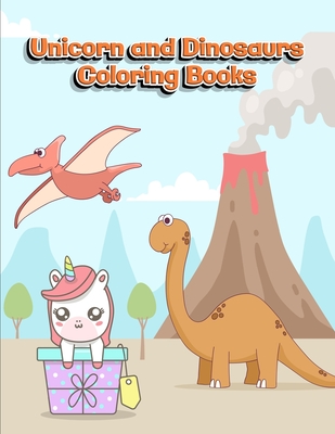 Unicorn and Dinosaurs Coloring Books: Horse and Dinosaur Activity Book ...