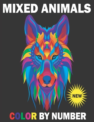 Mixed Animals Color By Number: Activity Coloring Book for Adults with ...