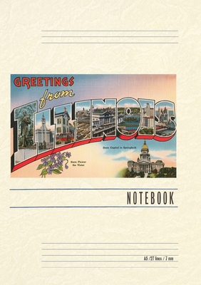 Vintage Lined Notebook Greetings from Illinois (Paperback) | Children's ...