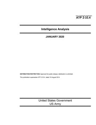 Army Techniques Publication ATP 2-33.4 Intelligence Analysis January ...