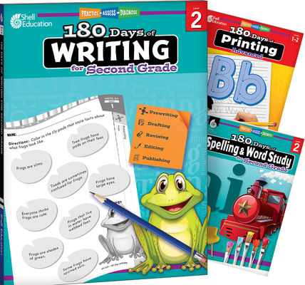 180 Days(tm) Writing, Spelling, & Printing Grade 2: 3-Book Set: