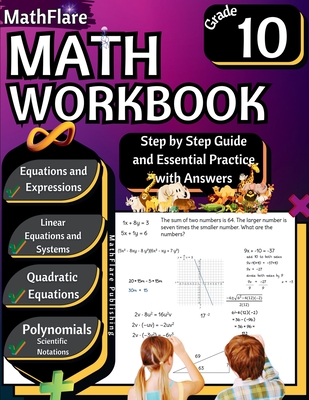 MathFlare - Math Workbook 10th Grade: Math Workbook Grade 10: Equations ...