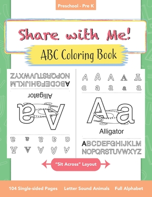 Share with Me! ABC Coloring Book: Shareable alphabet phonics book for ...